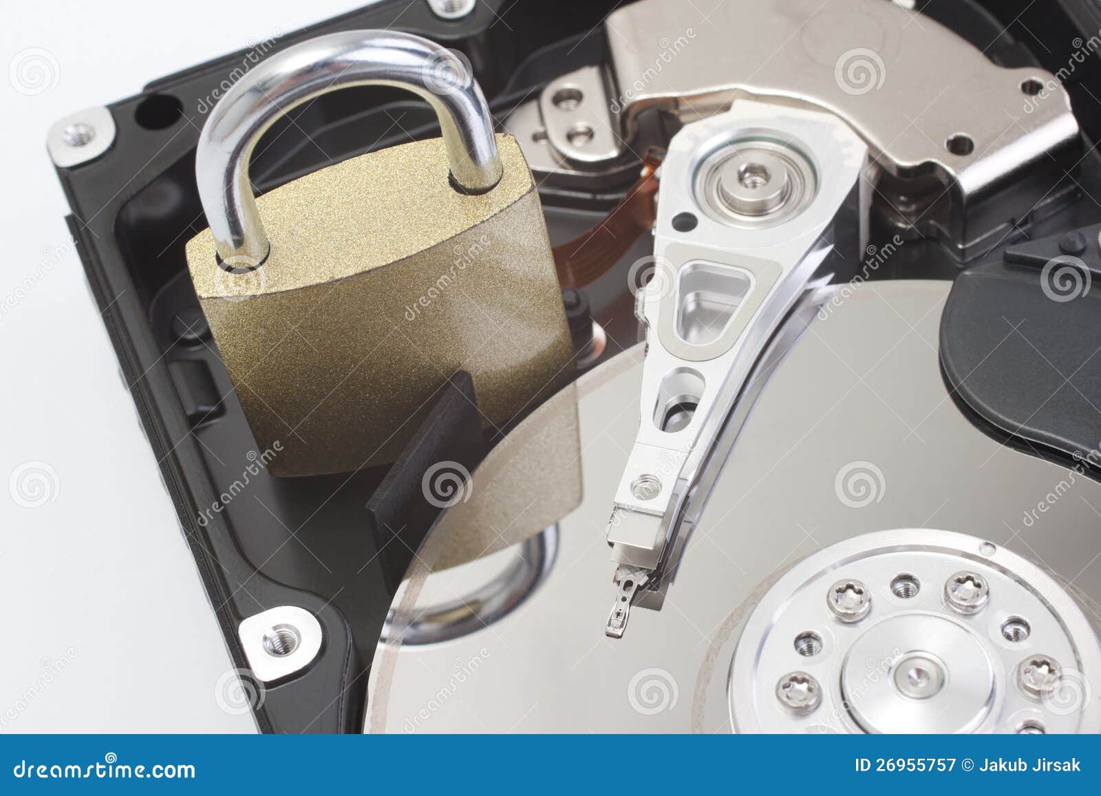 Secure hard disk drive stock image. Image of memory, storing - 26955757