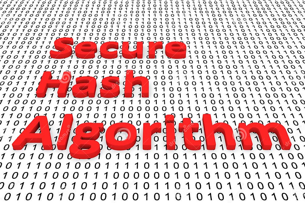Secure Hash Algorithm Stock Illustration Illustration Of Render 85008058