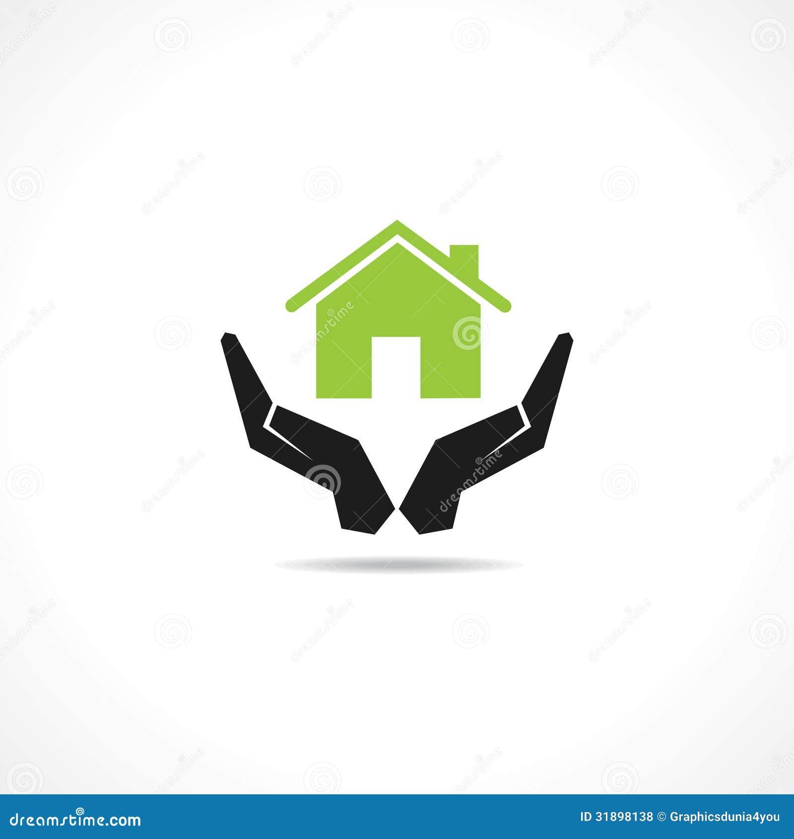 Secure home concept stock vector. Illustration of finance - 31898138