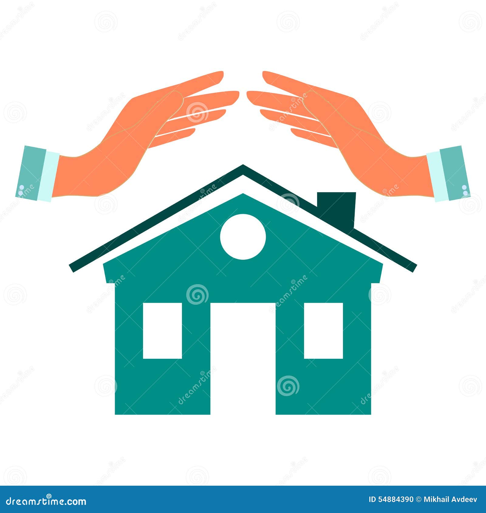 Secure home concept stock vector. Illustration of invest - 54884390