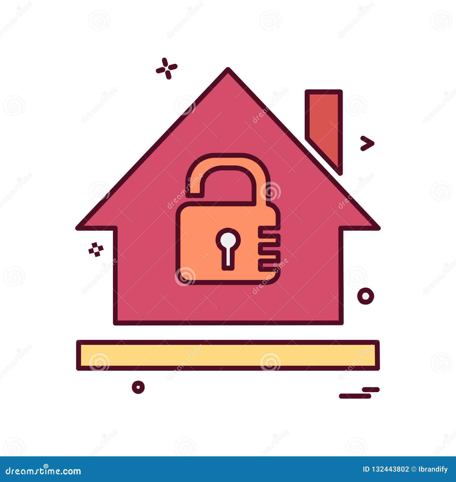 Secure Home Icon Design Vector Stock Vector - Illustration of computer ...