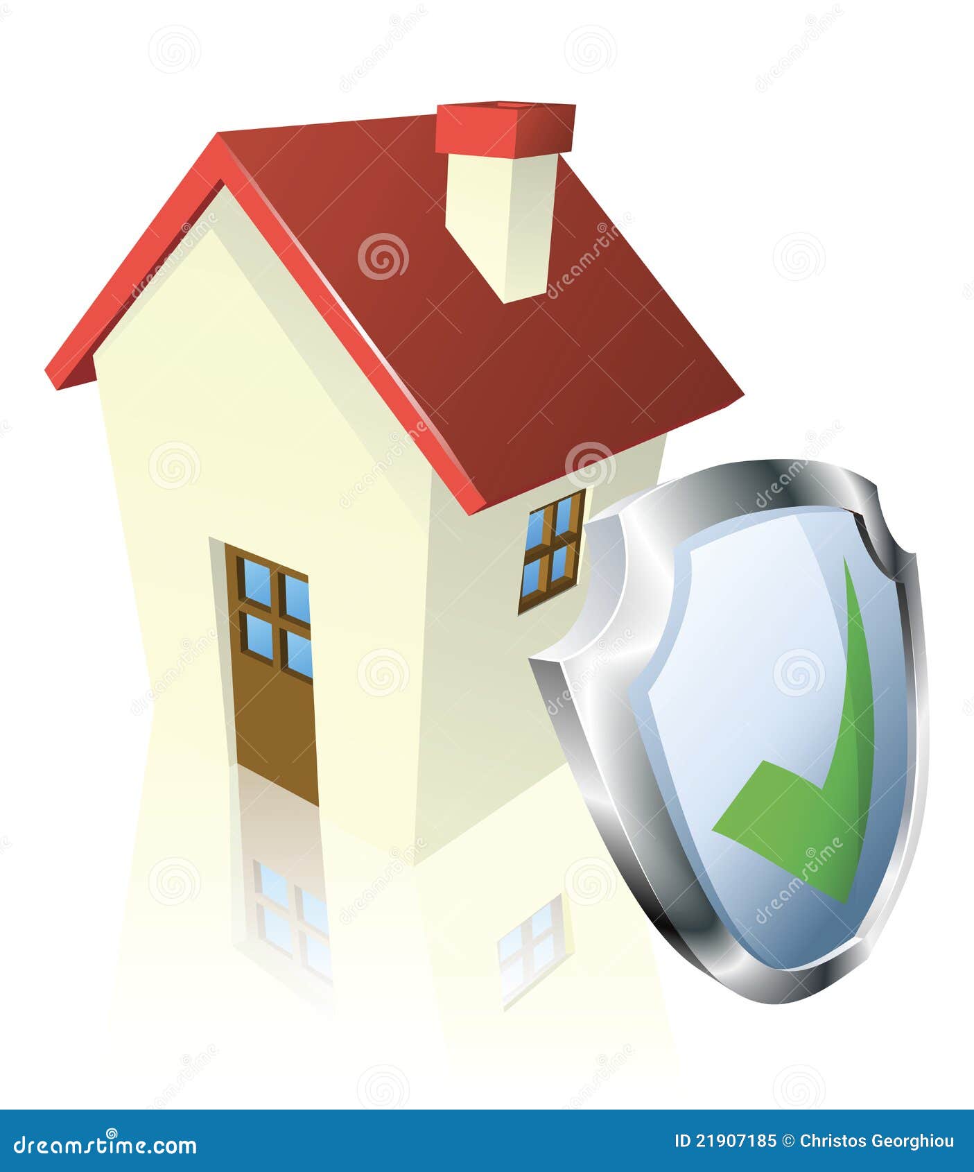 Secure house concept stock vector. Illustration of real - 21907185