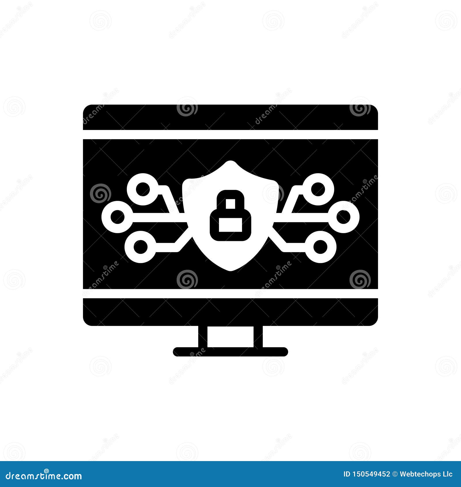 Black Solid Icon for Secure, Safe and Protection Stock Illustration ...