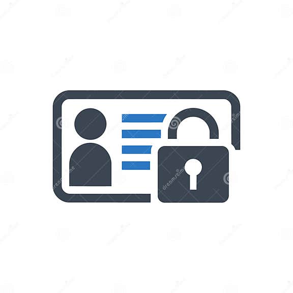 Secure Identification Lock Icon Stock Vector - Illustration of sign ...