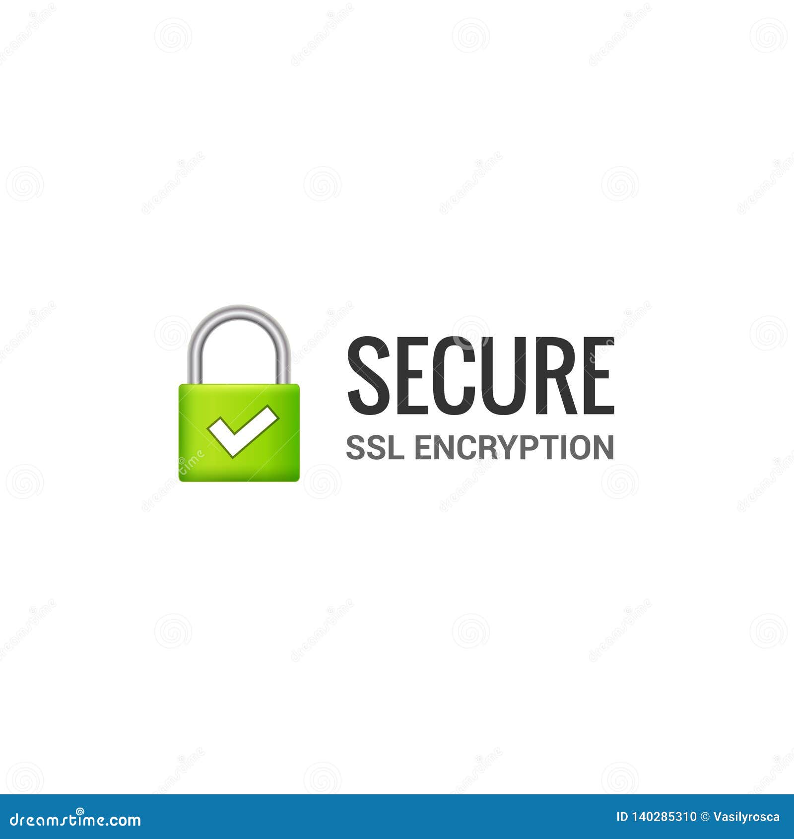 Secure Internet Connection SSL Icon. Isolated Secured Lock Access To ...