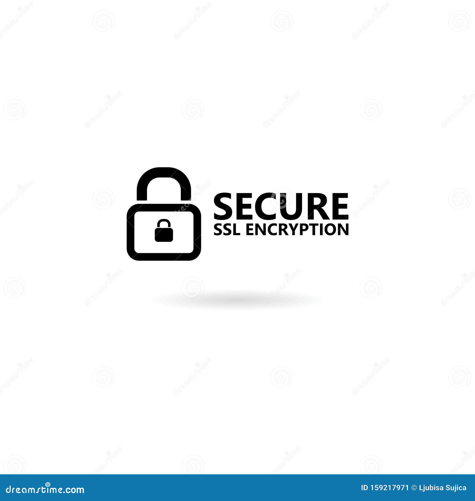 Secure Internet Connection SSL Icon. Isolated Secured Lock Access To ...