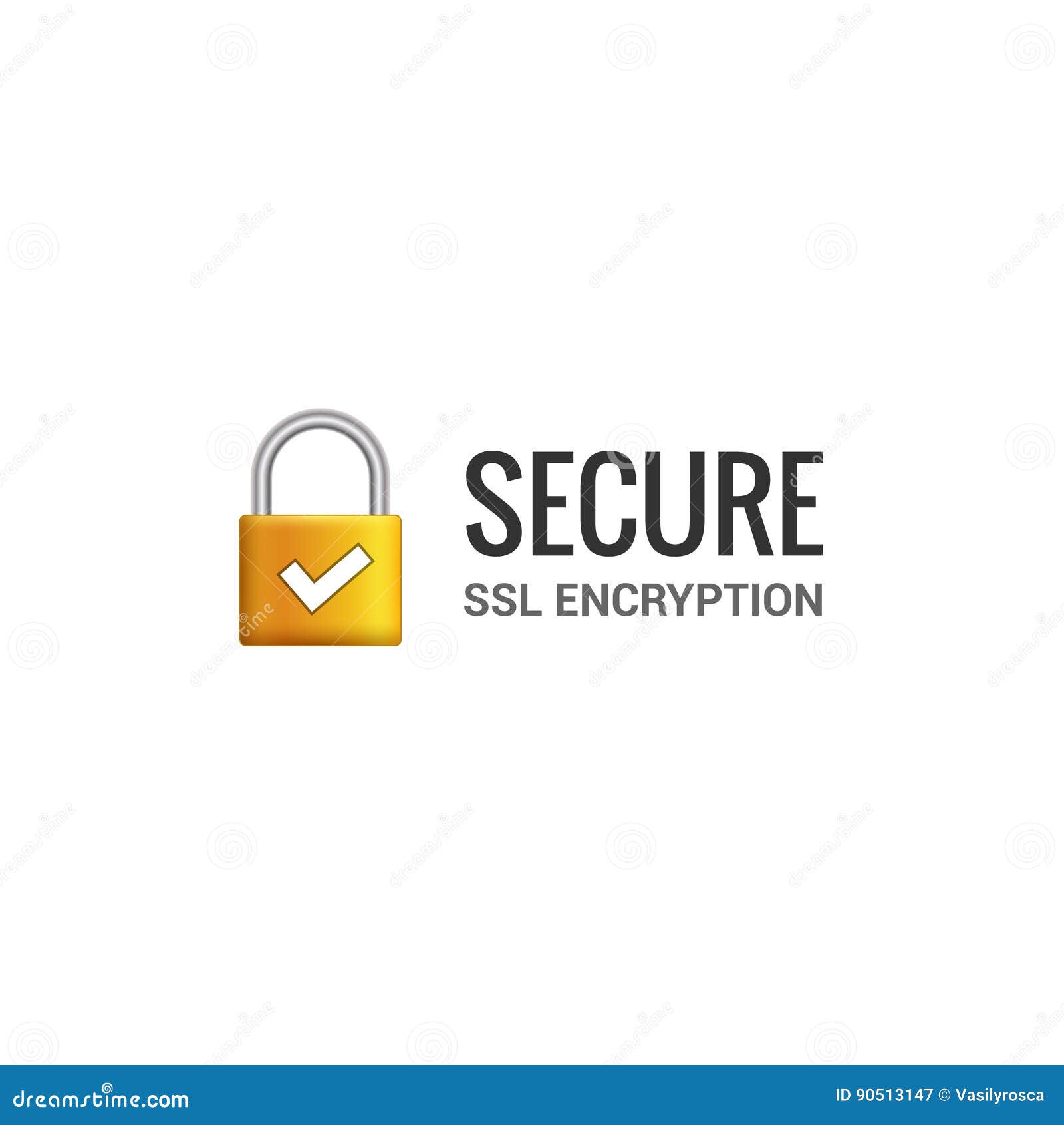 Secure Internet Connection SSL Icon. Isolated Secured Lock Access To ...