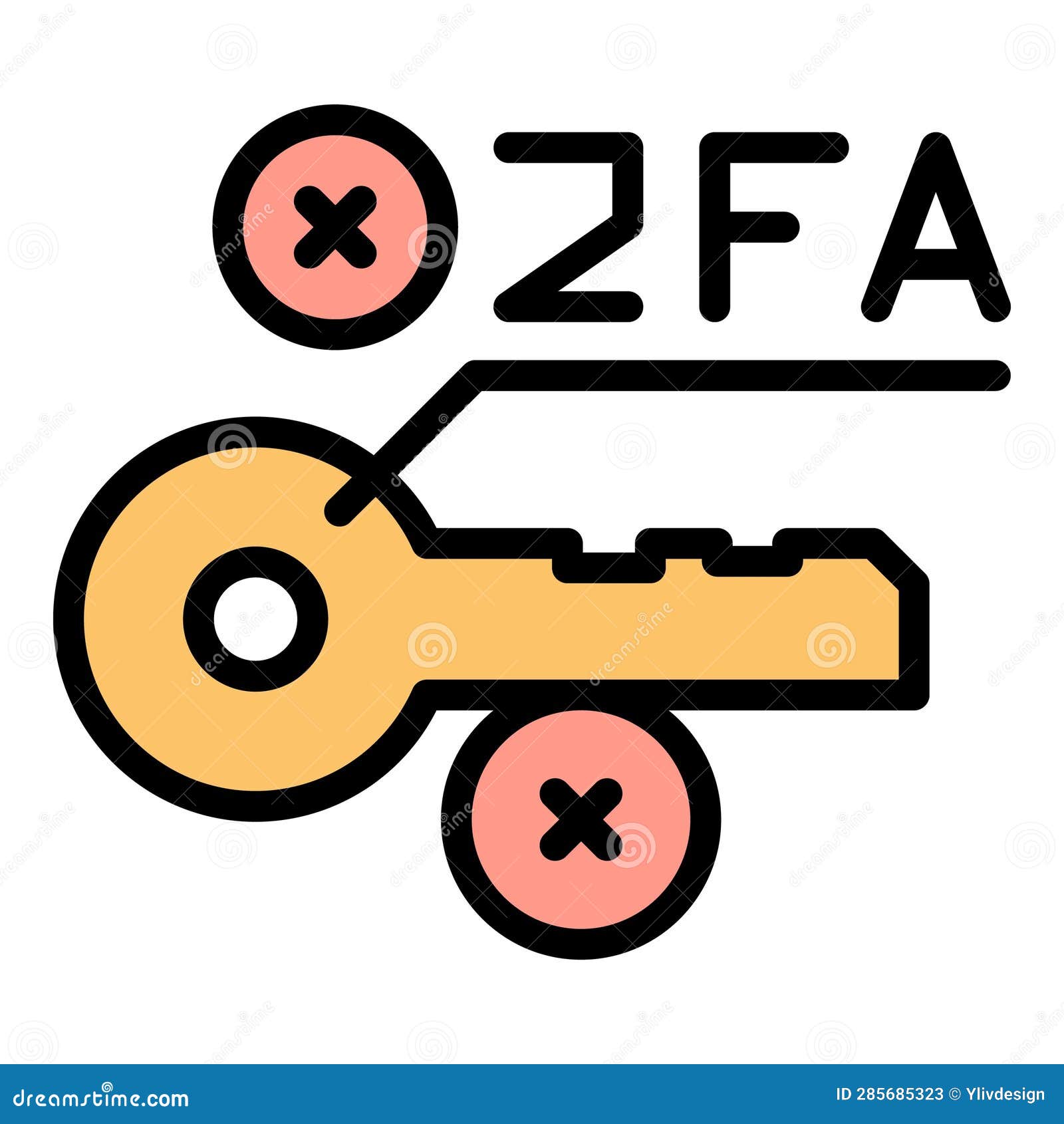 Secure Key Icon Vector Flat Stock Vector - Illustration of icon ...