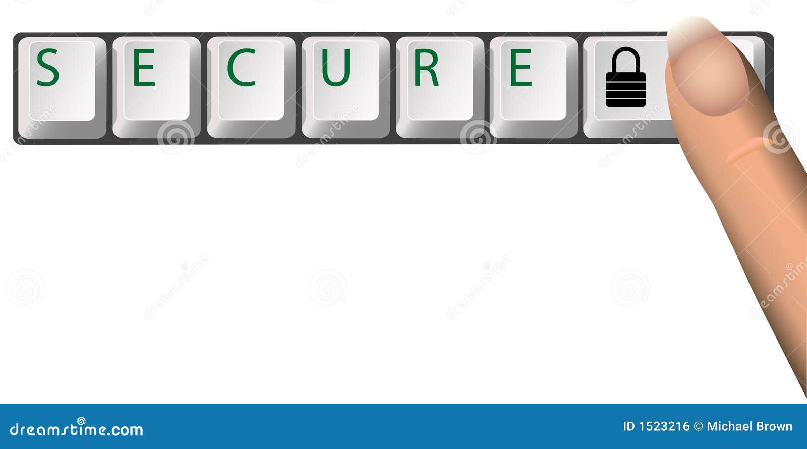 SECURE Keyboard lock key stock vector. Illustration of safe - 1523216