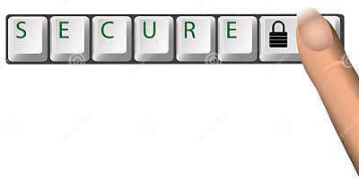 SECURE Keyboard lock key stock vector. Illustration of safe - 1523216