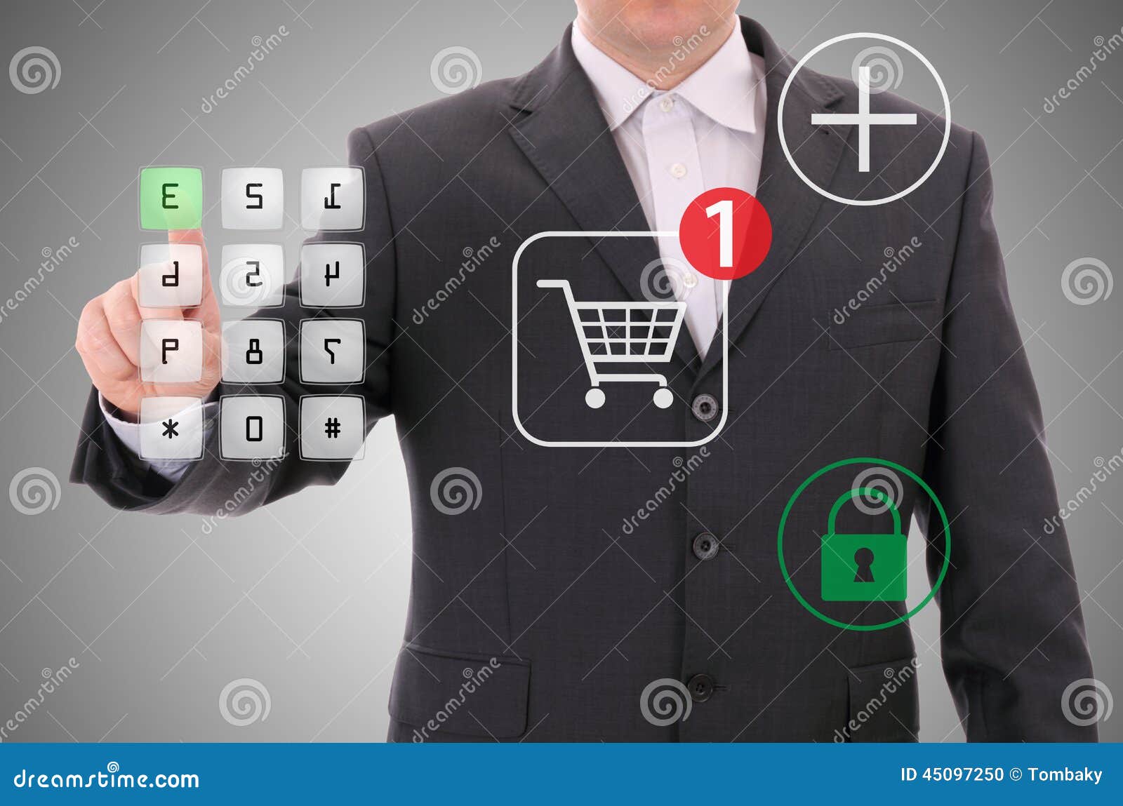 Secure on line shopping stock photo. Image of global - 45097250