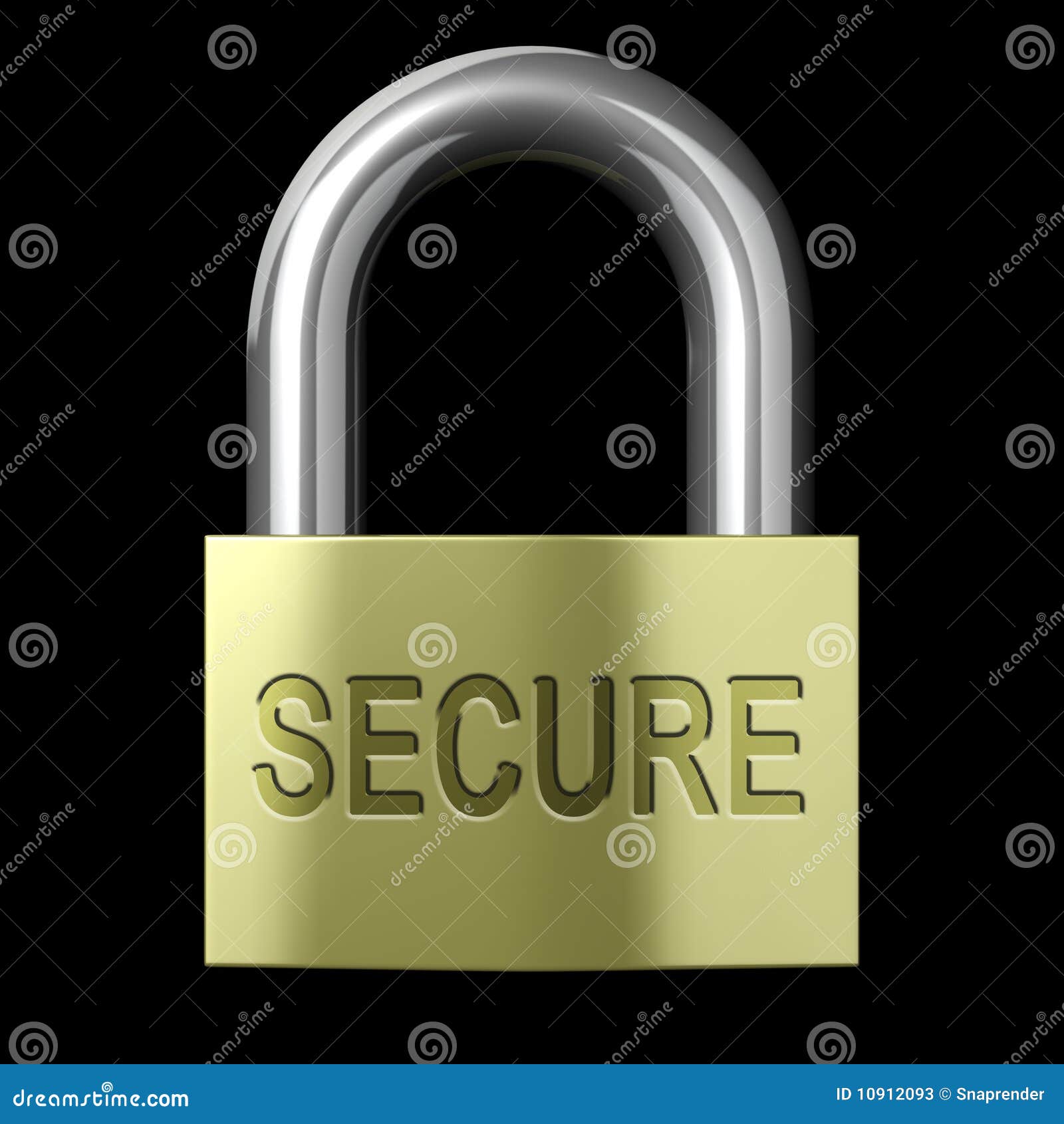 Secure Lock stock illustration. Illustration of closed - 10912093