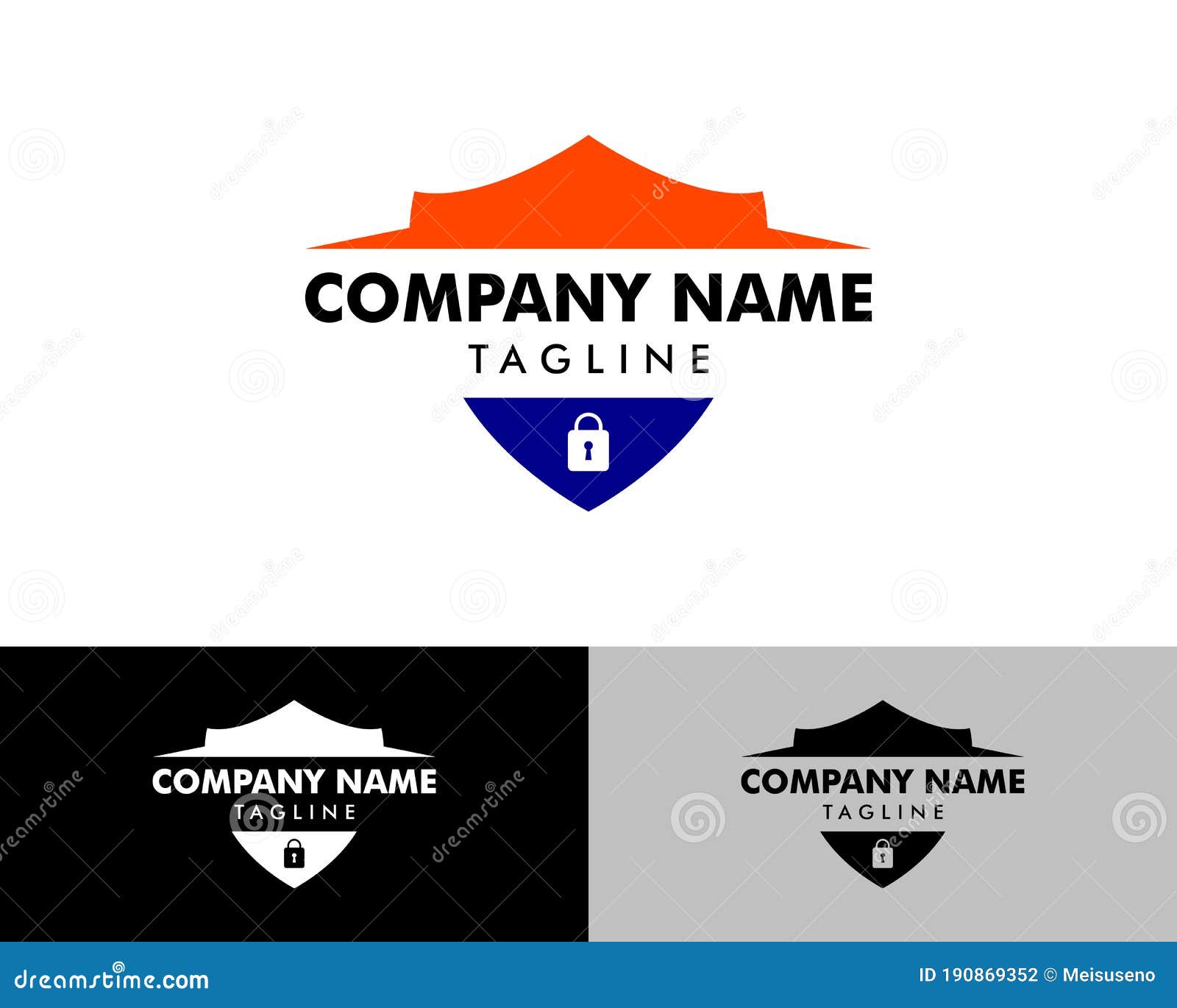 Secure Lock Logo Template Design Vector Stock Vector - Illustration of ...