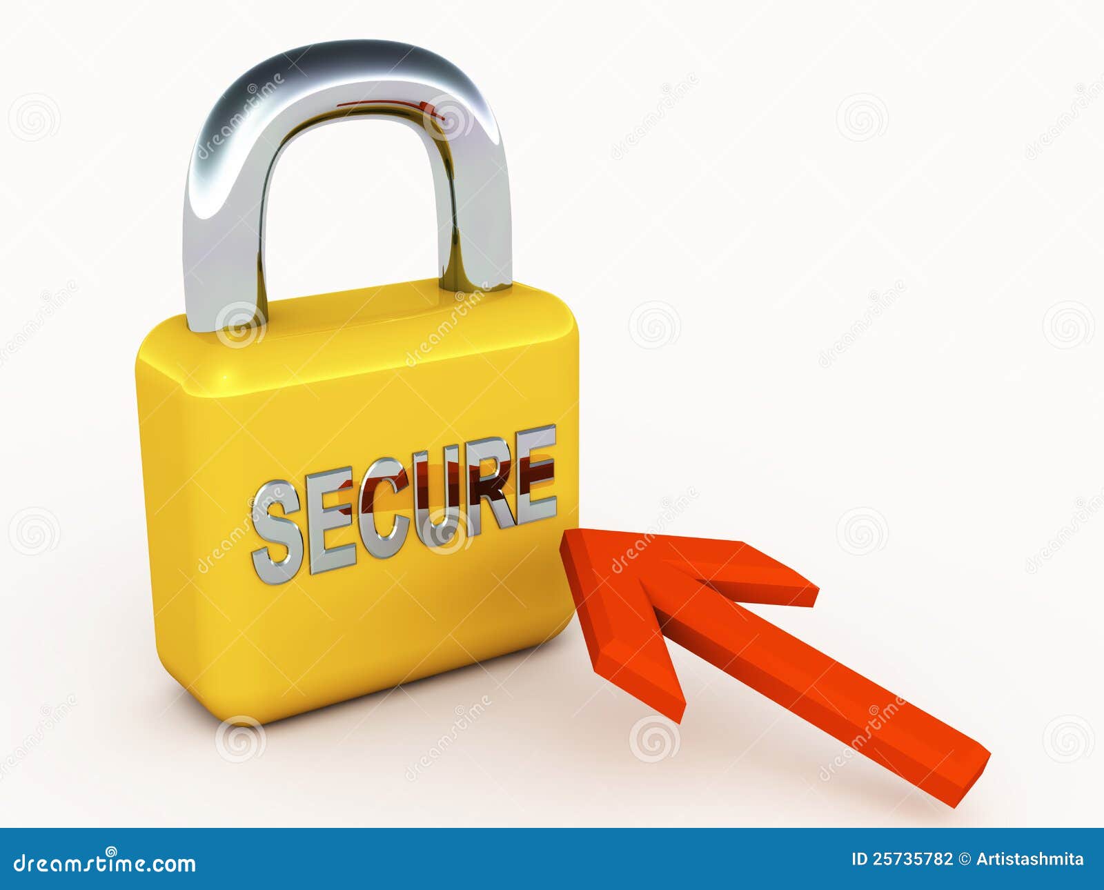 Secure lock and pointer stock illustration. Illustration of lock - 25735782