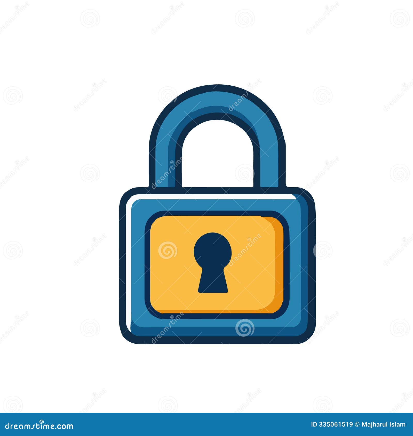 Secure Lock Symbol Vector Illustration Stock Illustration ...