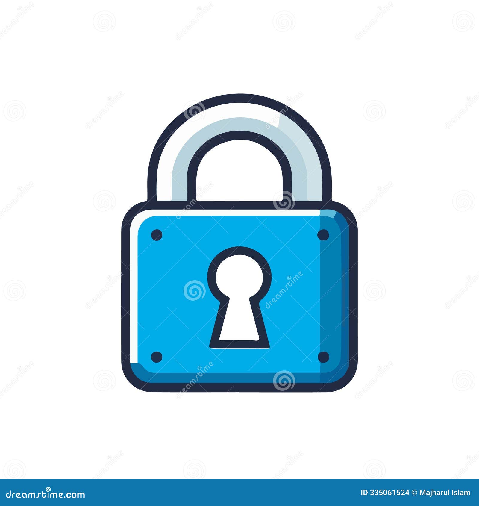 Secure Lock Symbol Vector Illustration Stock Illustration ...