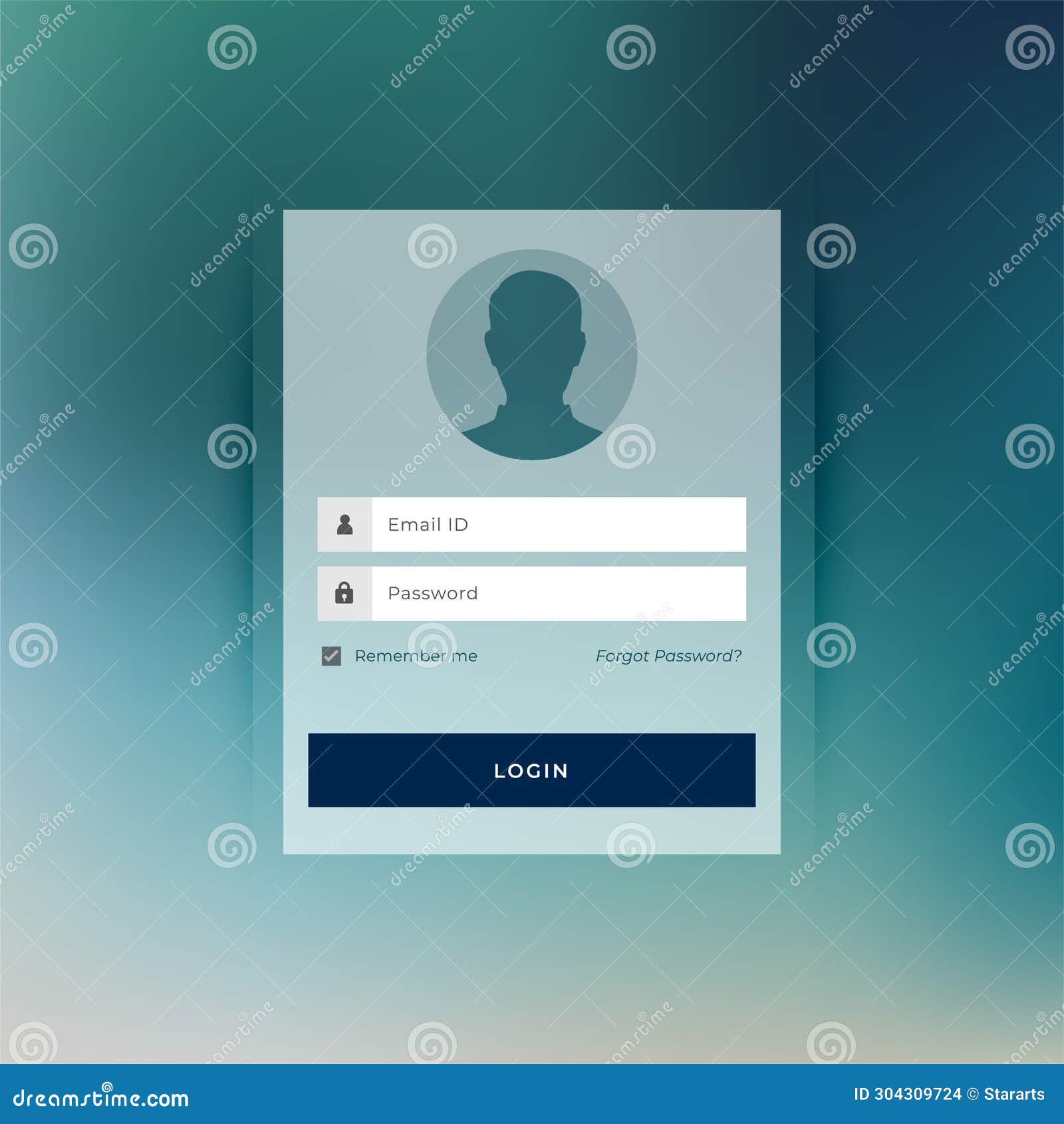 Secure Login Page Form Template With Username And Password Design Stock Vector Illustration Of