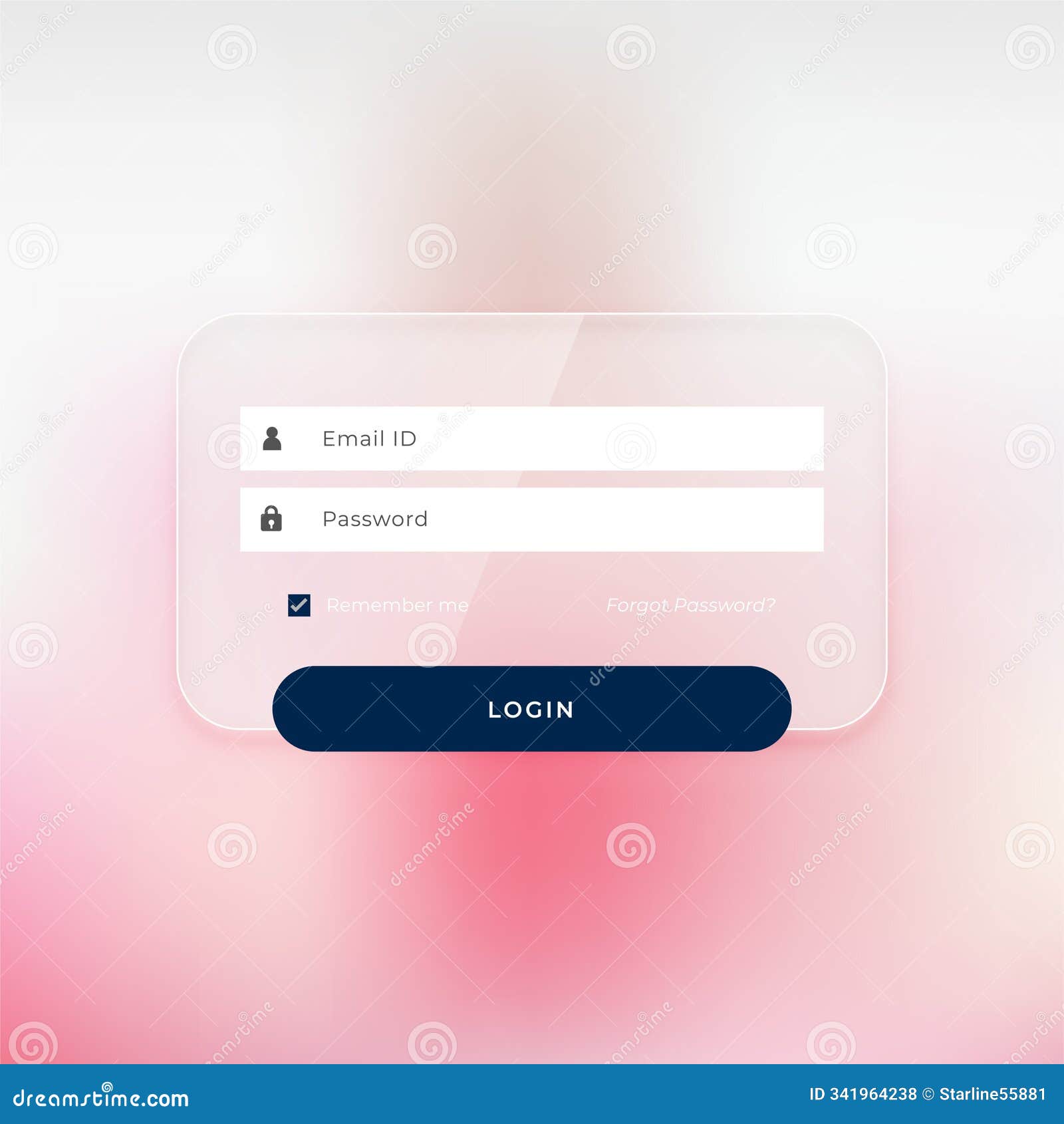 Secure Login Page Screen Template for Internet Access Stock ...