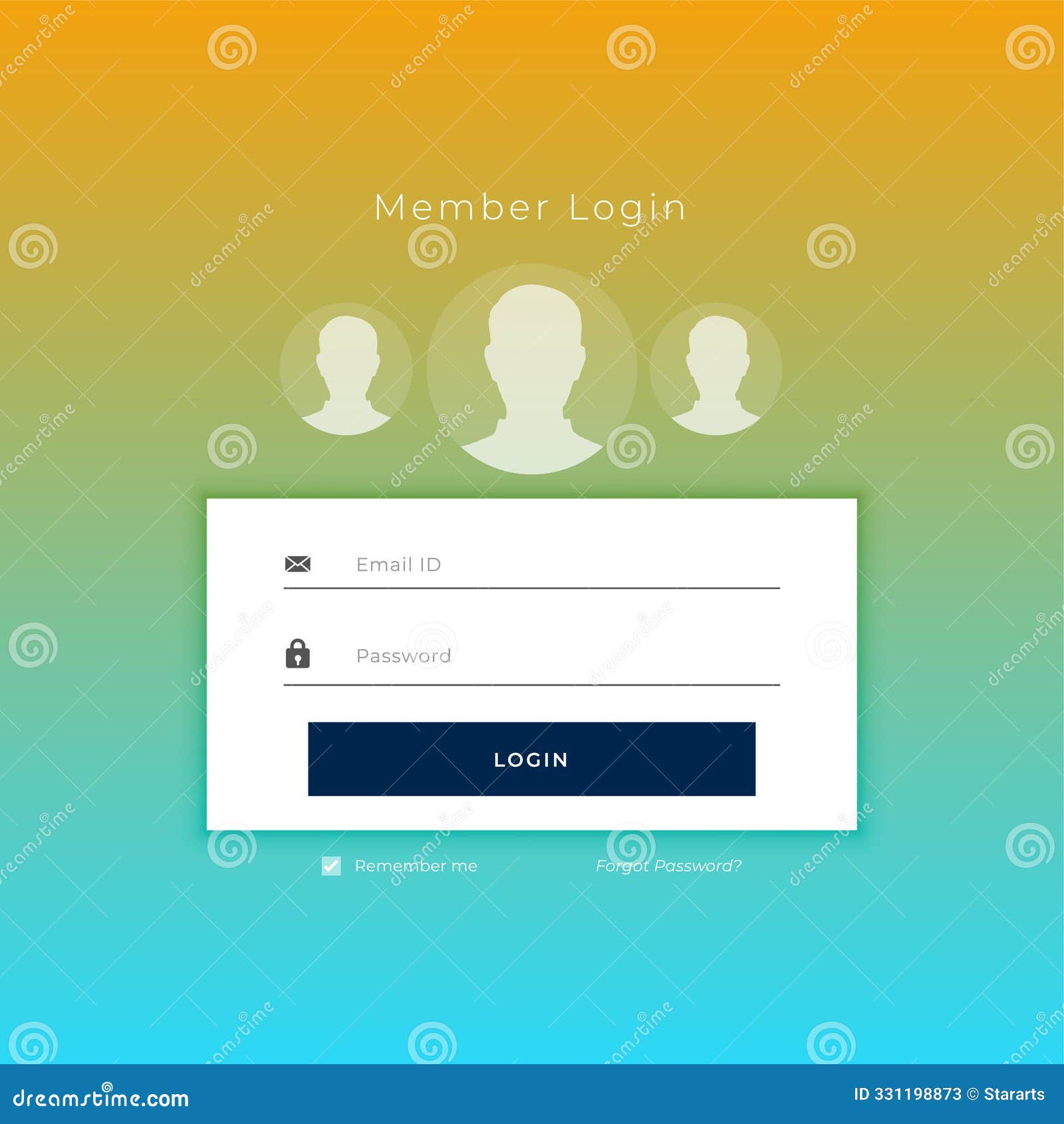 Secure Login Page Screen Template With Username And Password Design ... Secure Login Page Screen Template With Username And Password Design ...