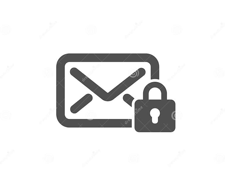 Secure Mail Icon. Private Message Correspondence Sign. Vector Stock ...