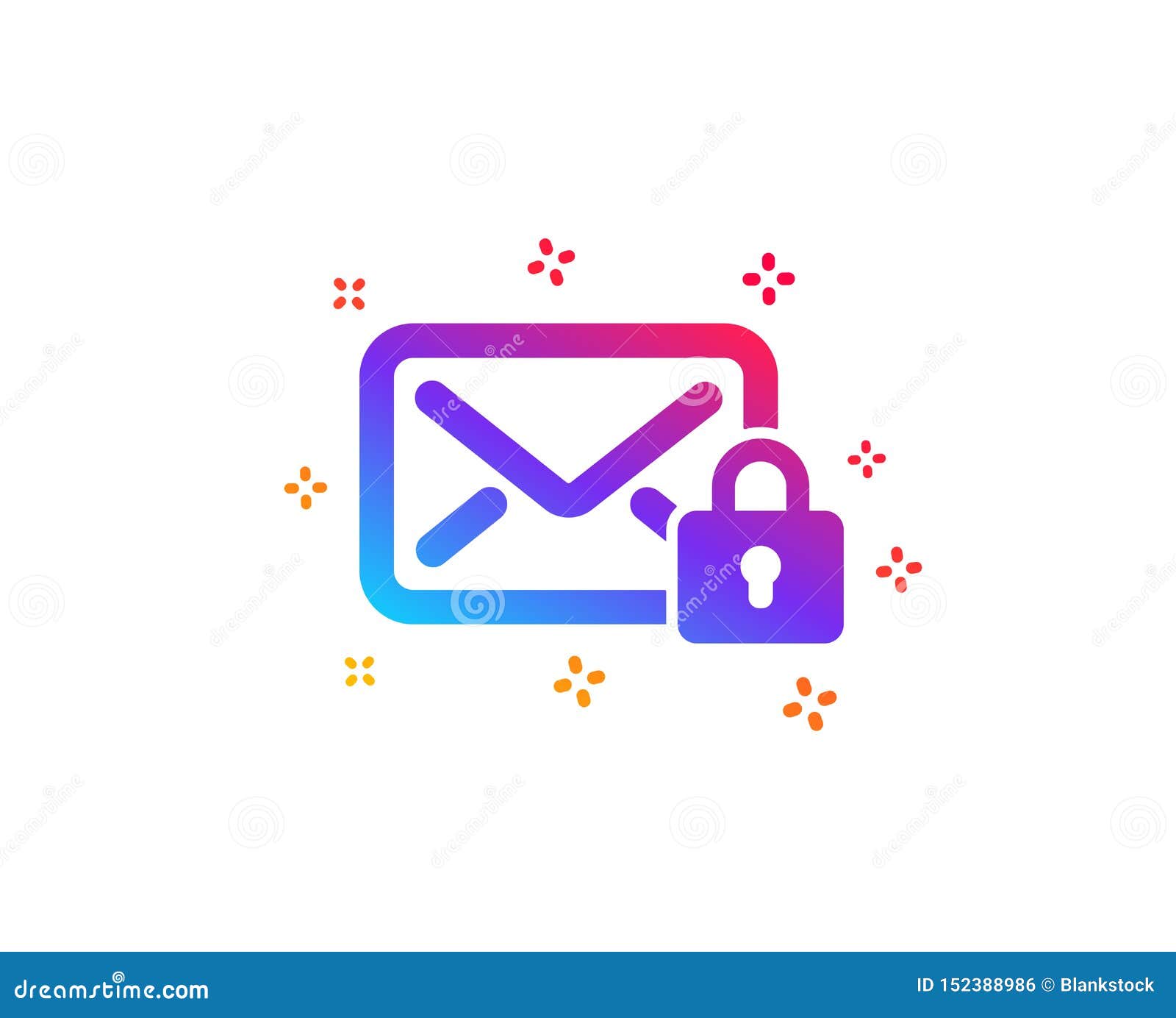 Secure Mail Icon. Private Message Correspondence Sign. Vector Stock ...