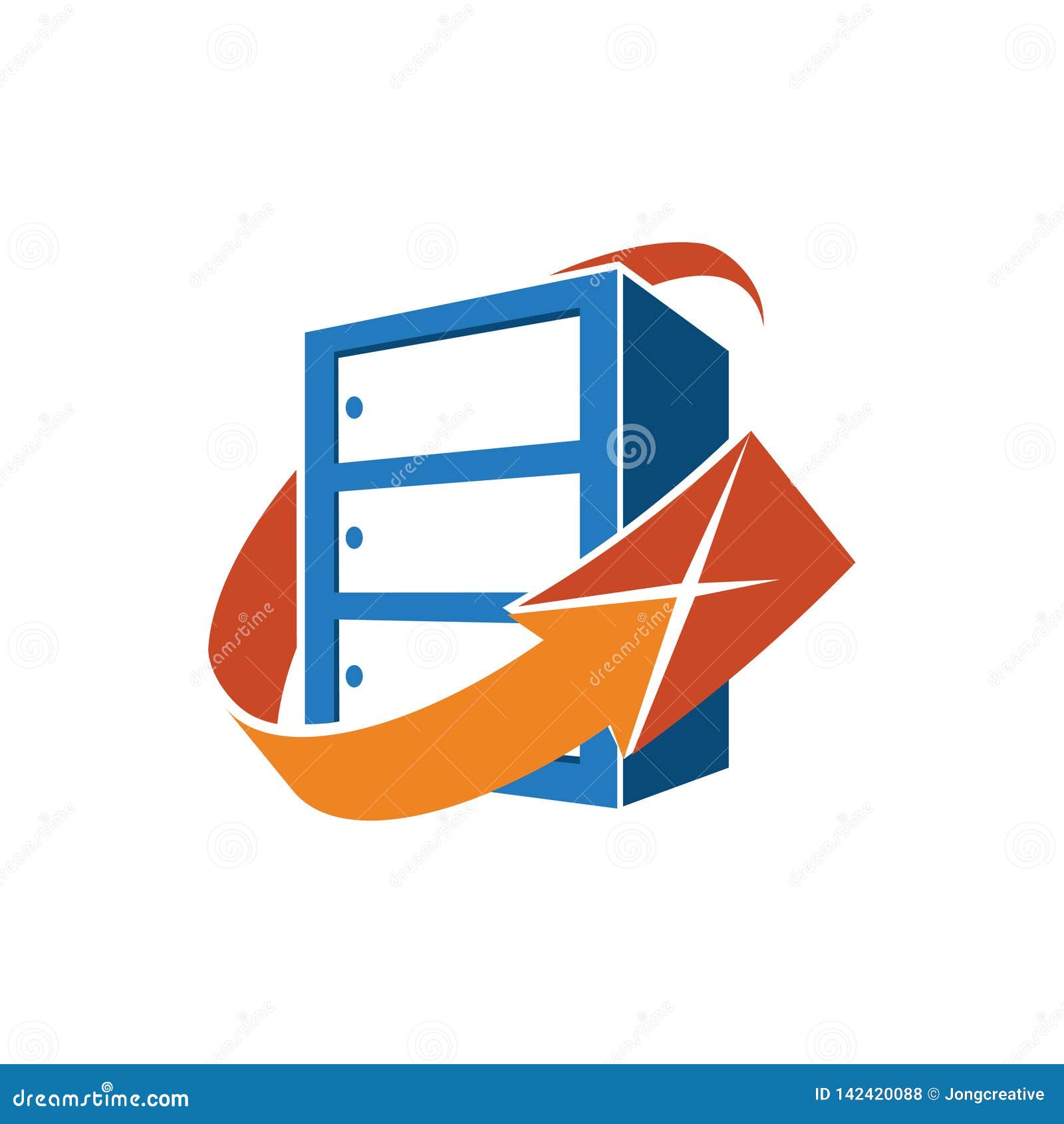 Secure Mail Safe Deposit Box Logo Symbol Illustration Stock Vector ...