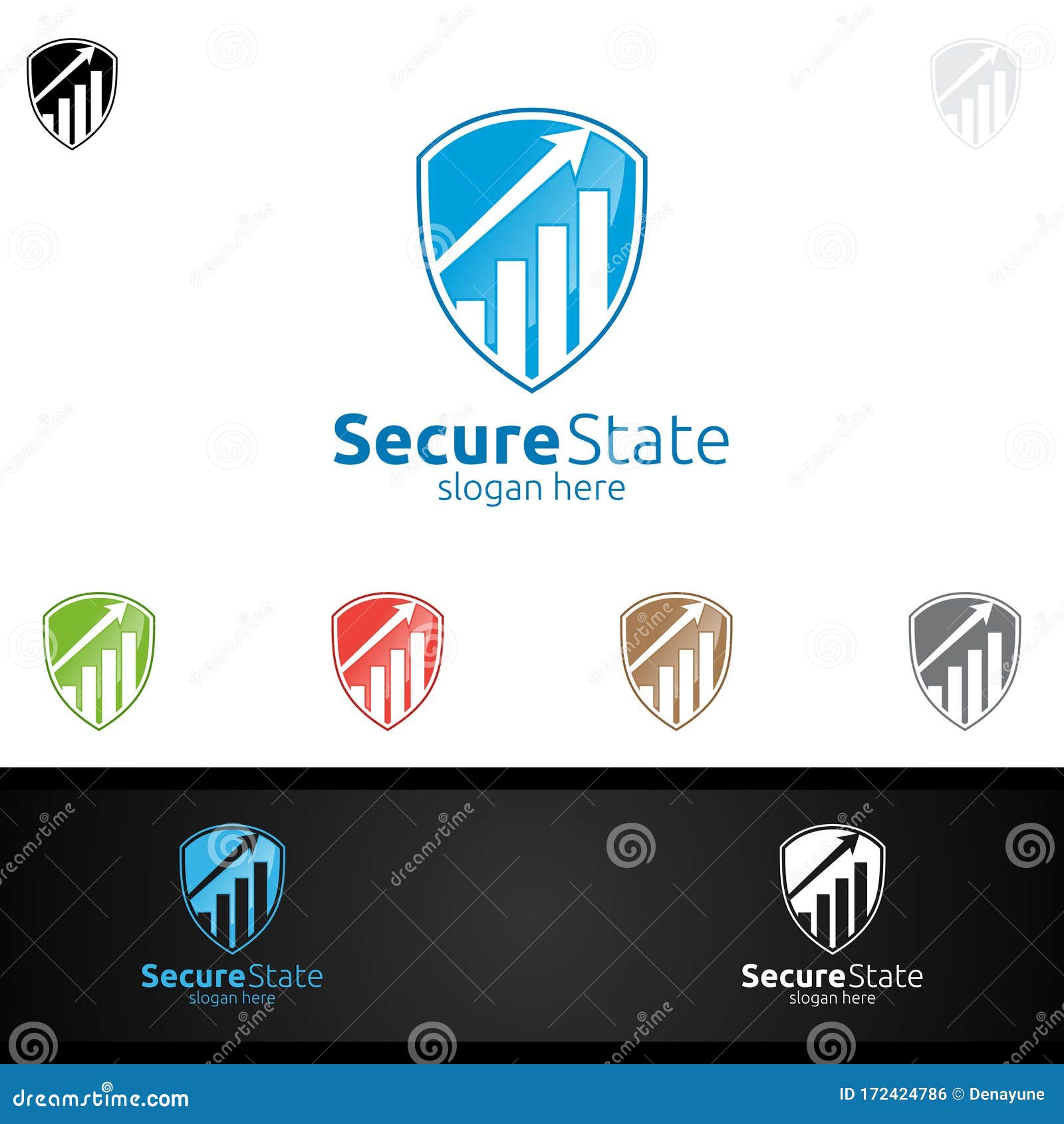 Secure Marketing Financial Advisor Logo Design Template Stock Vector ...