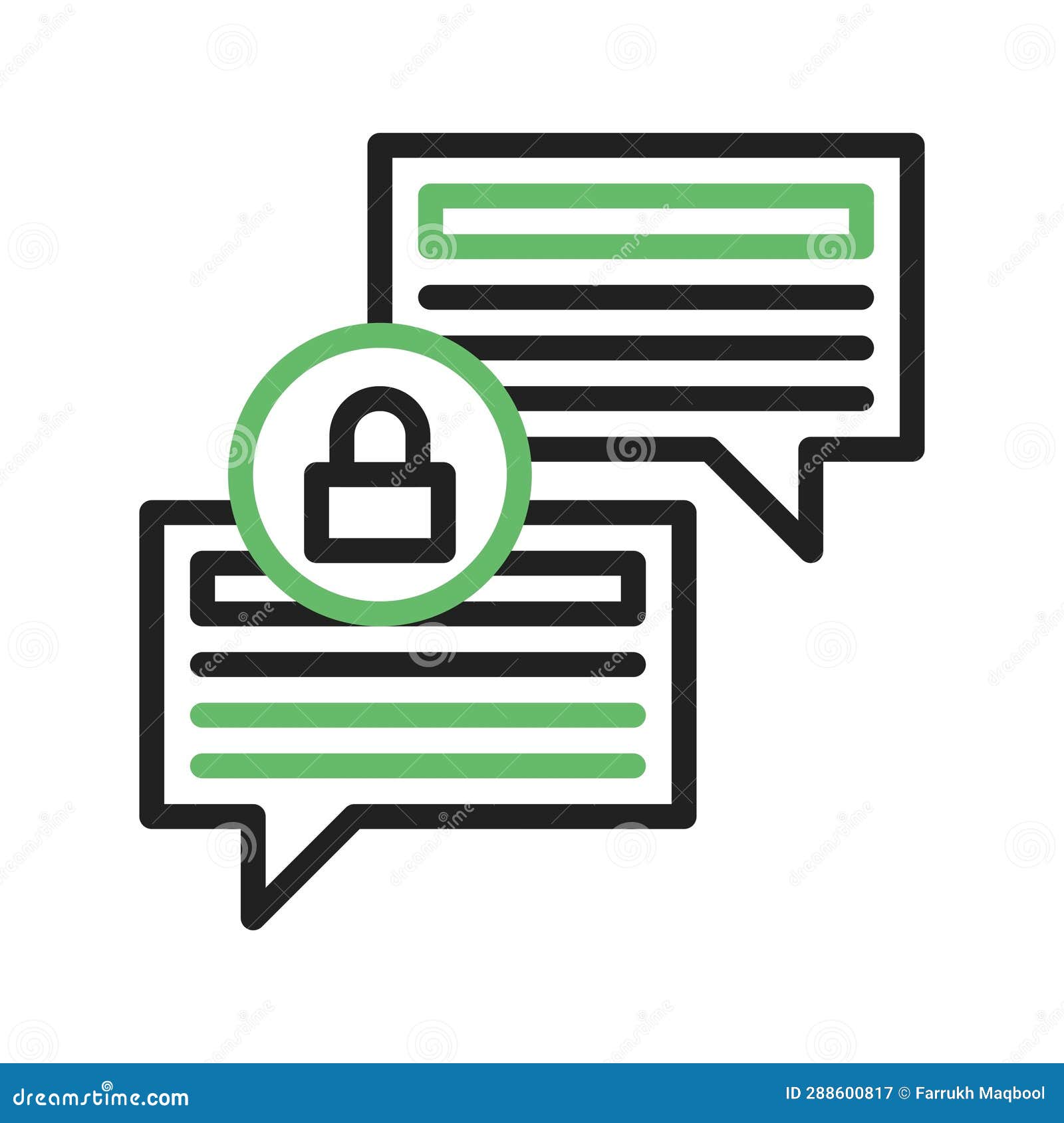 Secure Messaging Icon Image. Stock Vector - Illustration of ...