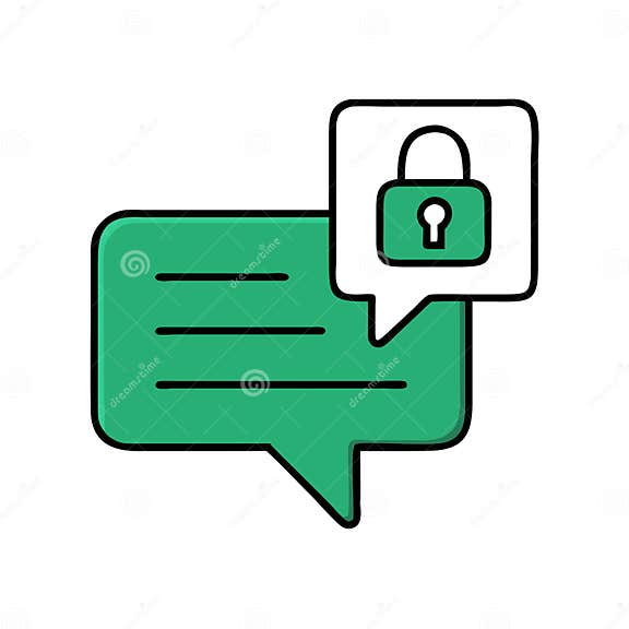 Secure Messaging with Padlock in Vector Format for Communication ...