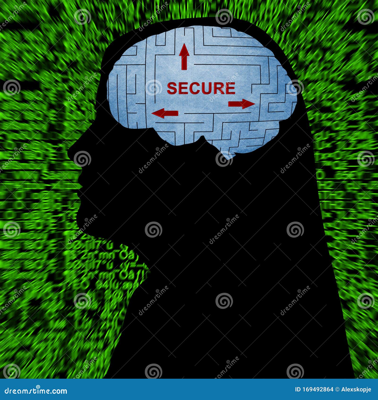 Secure in mind stock illustration. Illustration of generated - 169492864