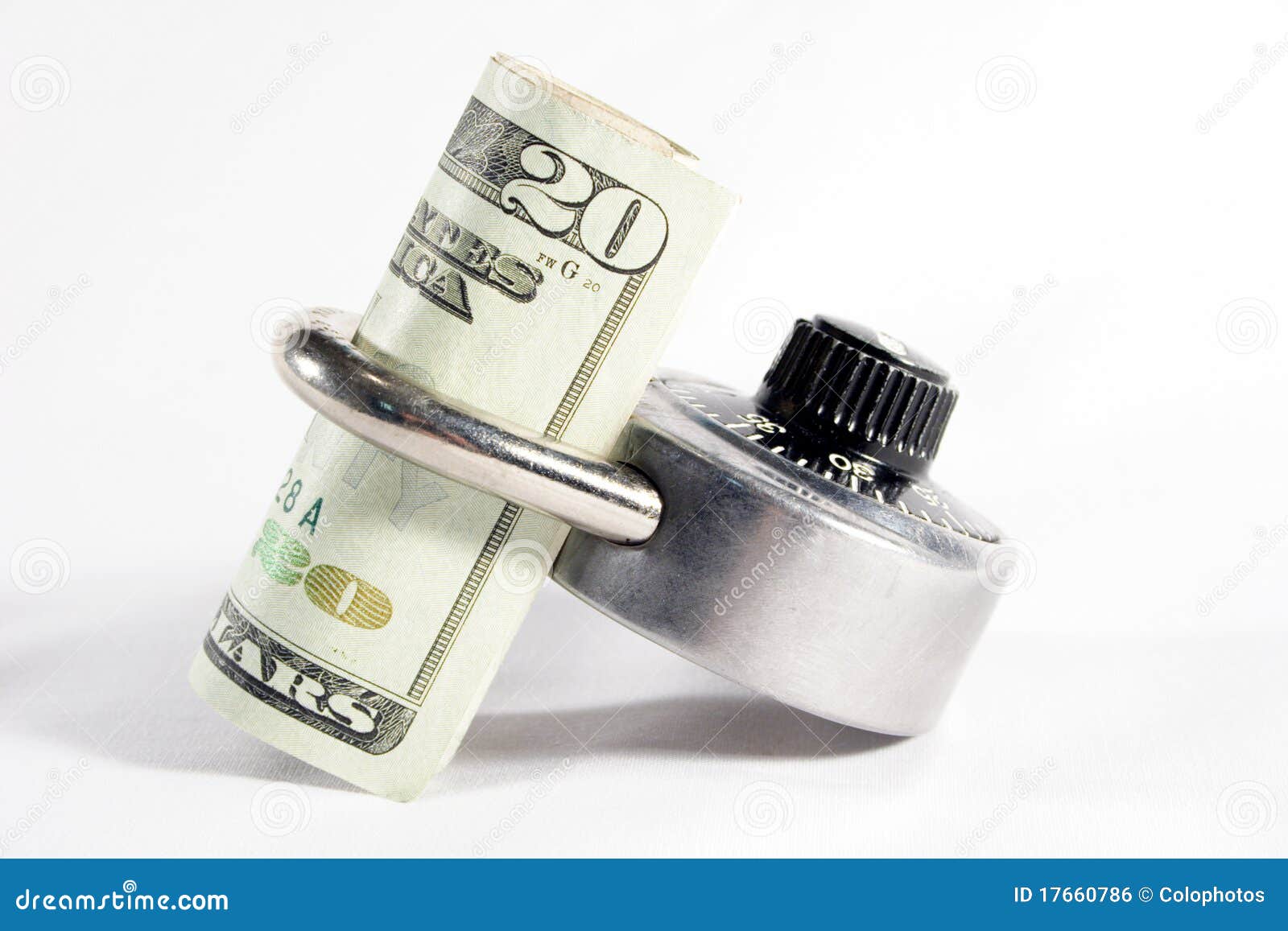Secure Money stock photo. Image of twenty, isolated, business - 17660786