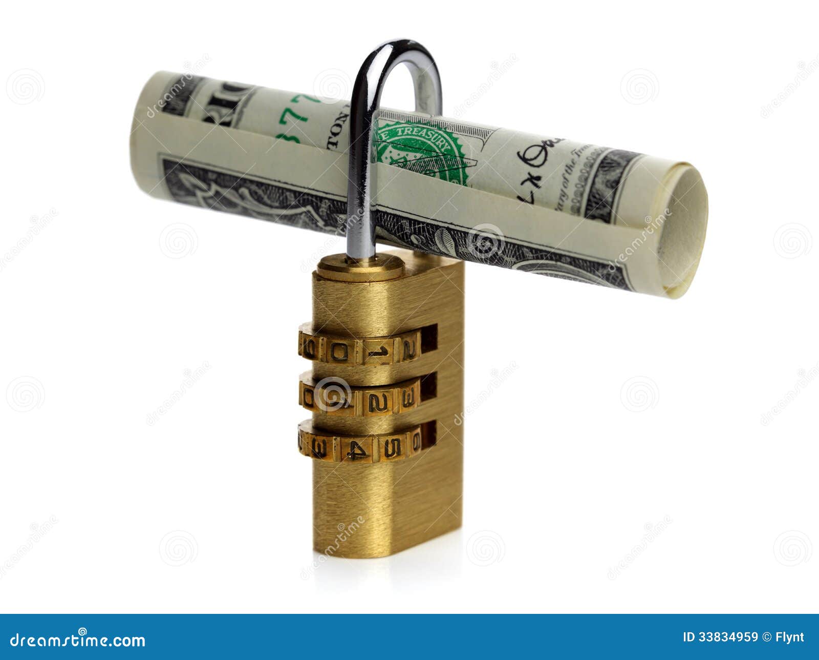 Secure money stock image. Image of banking, padlock, security - 33834959