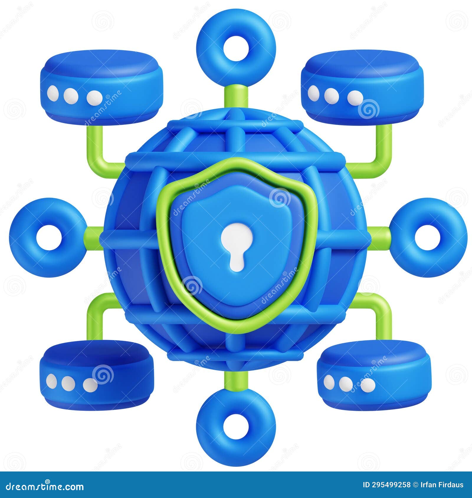 Secure network 3D icon stock illustration. Illustration of cyber ...