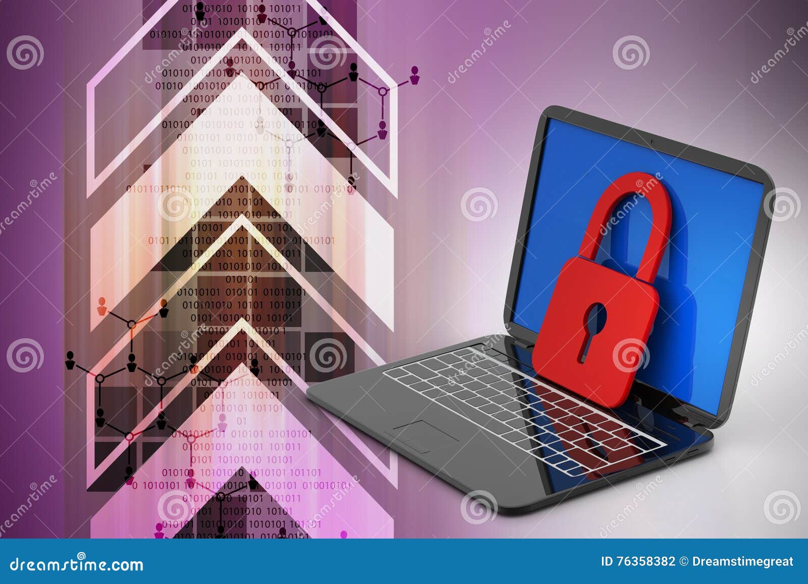 Secure network concept stock illustration. Illustration of homepage ...