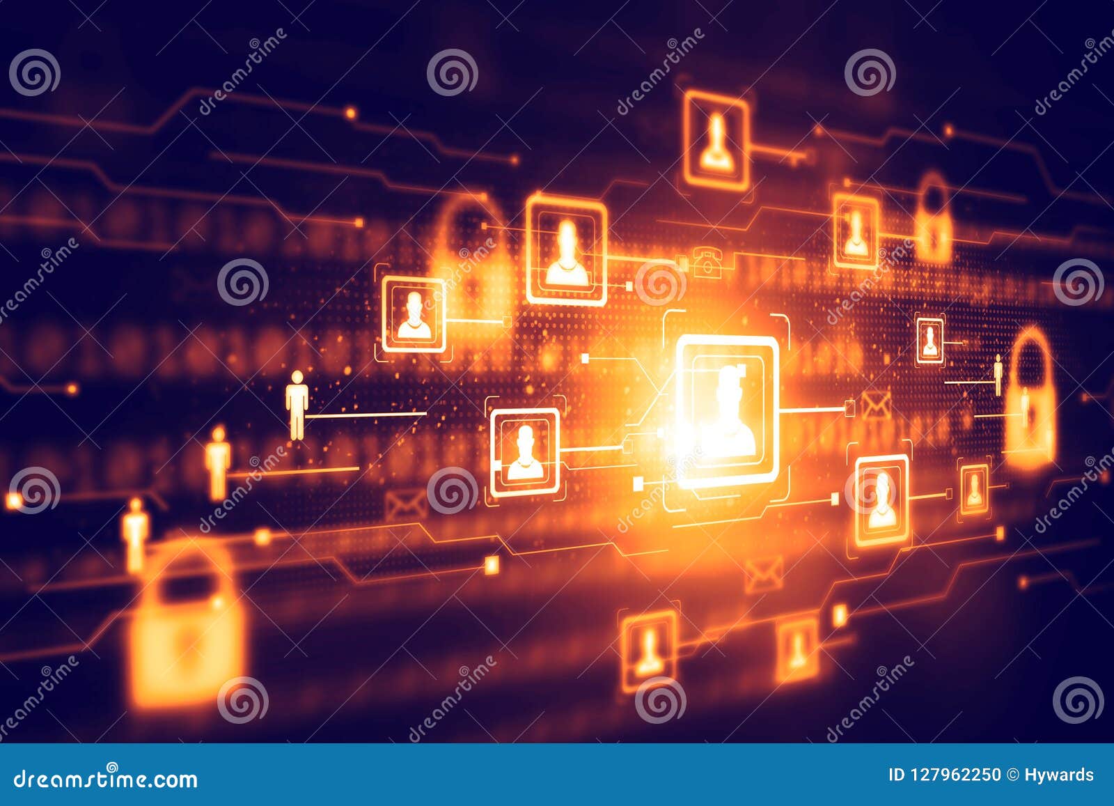 Secure network concept stock illustration. Illustration of background ...