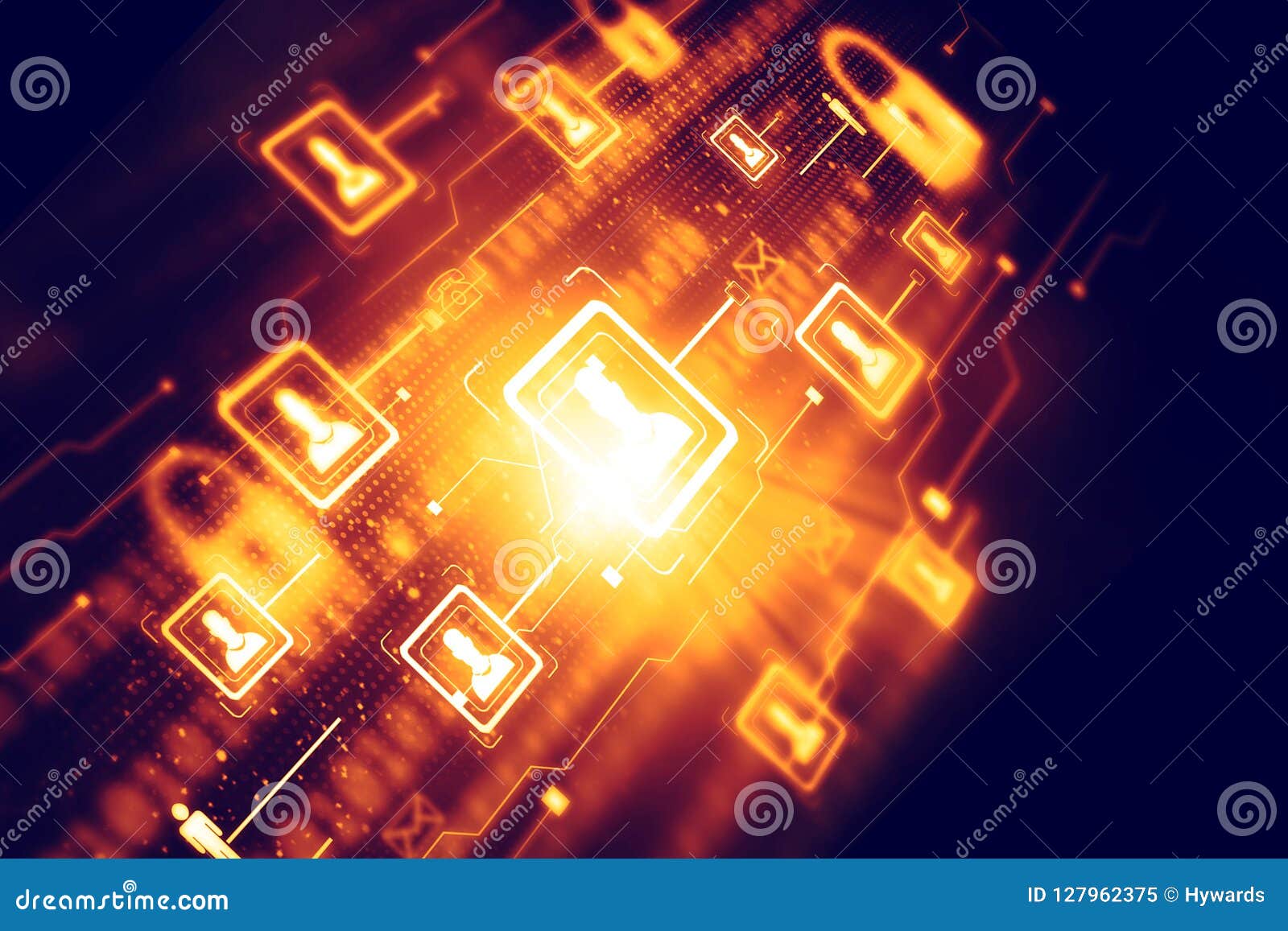 Secure network concept stock illustration. Illustration of network ...
