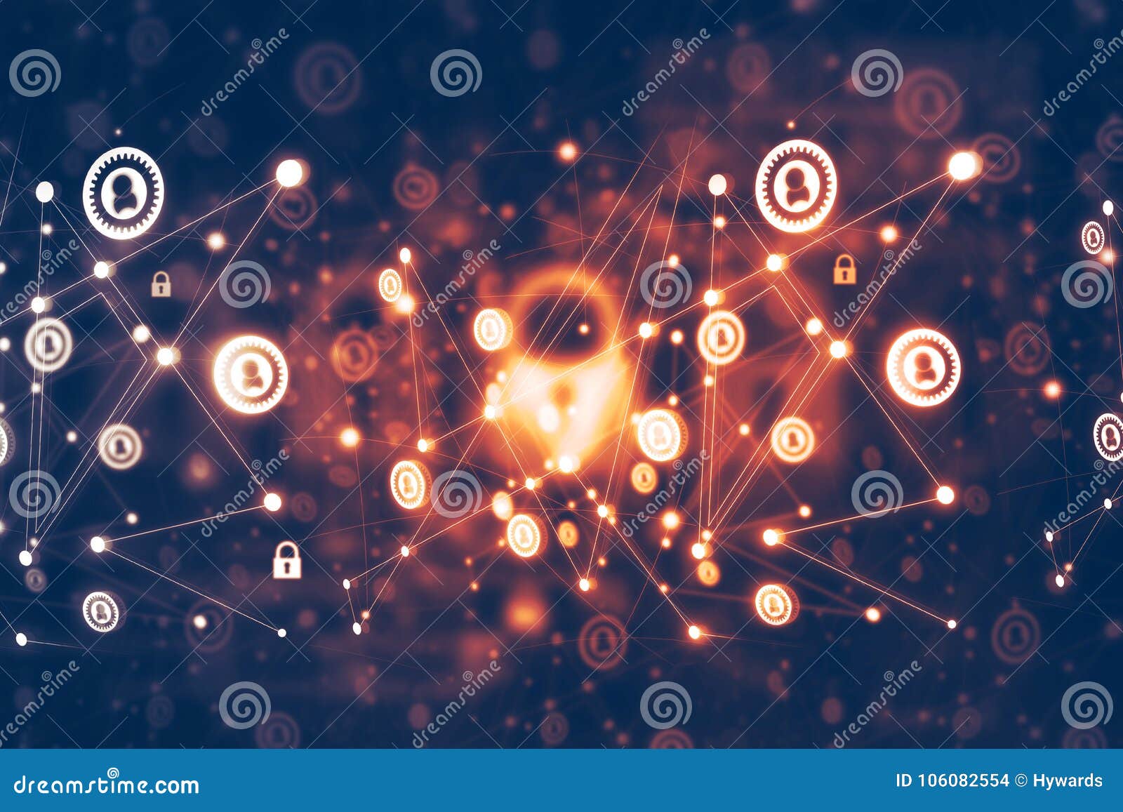 Secure network concept stock illustration. Illustration of ...