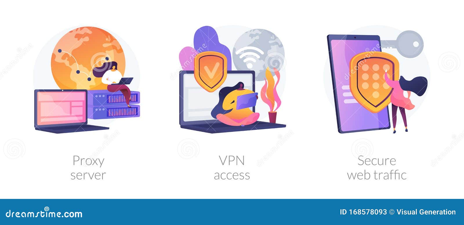 Secure Internet Access Vector Concept Metaphors. Stock Vector - Illustration of flat, metaphor ...