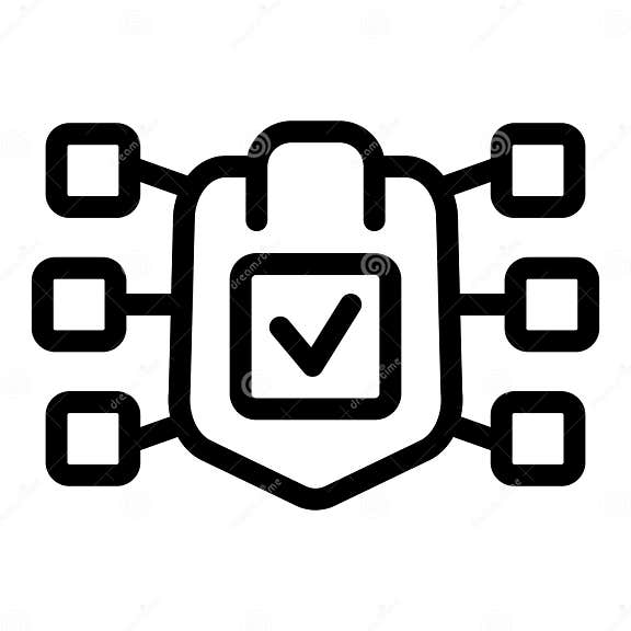 Secure Network Connection Showing Checkmark Symbol Stock Vector ...
