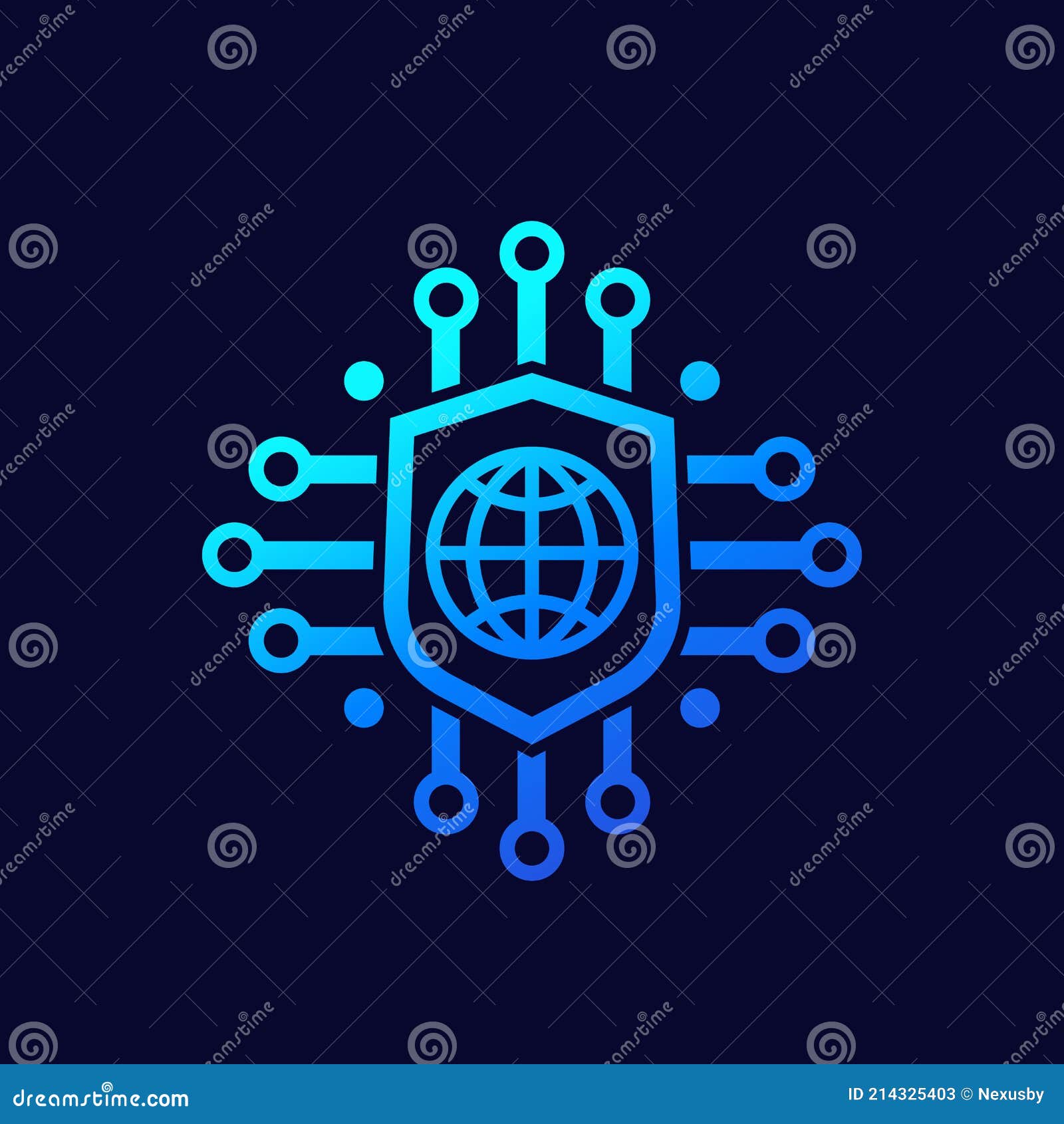 Secure Network and Online Security Vector Icon Stock Vector ...