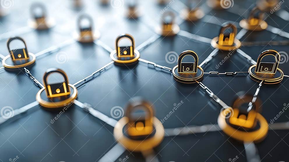 Secure Online Account Protection Concept Stock Illustration ...