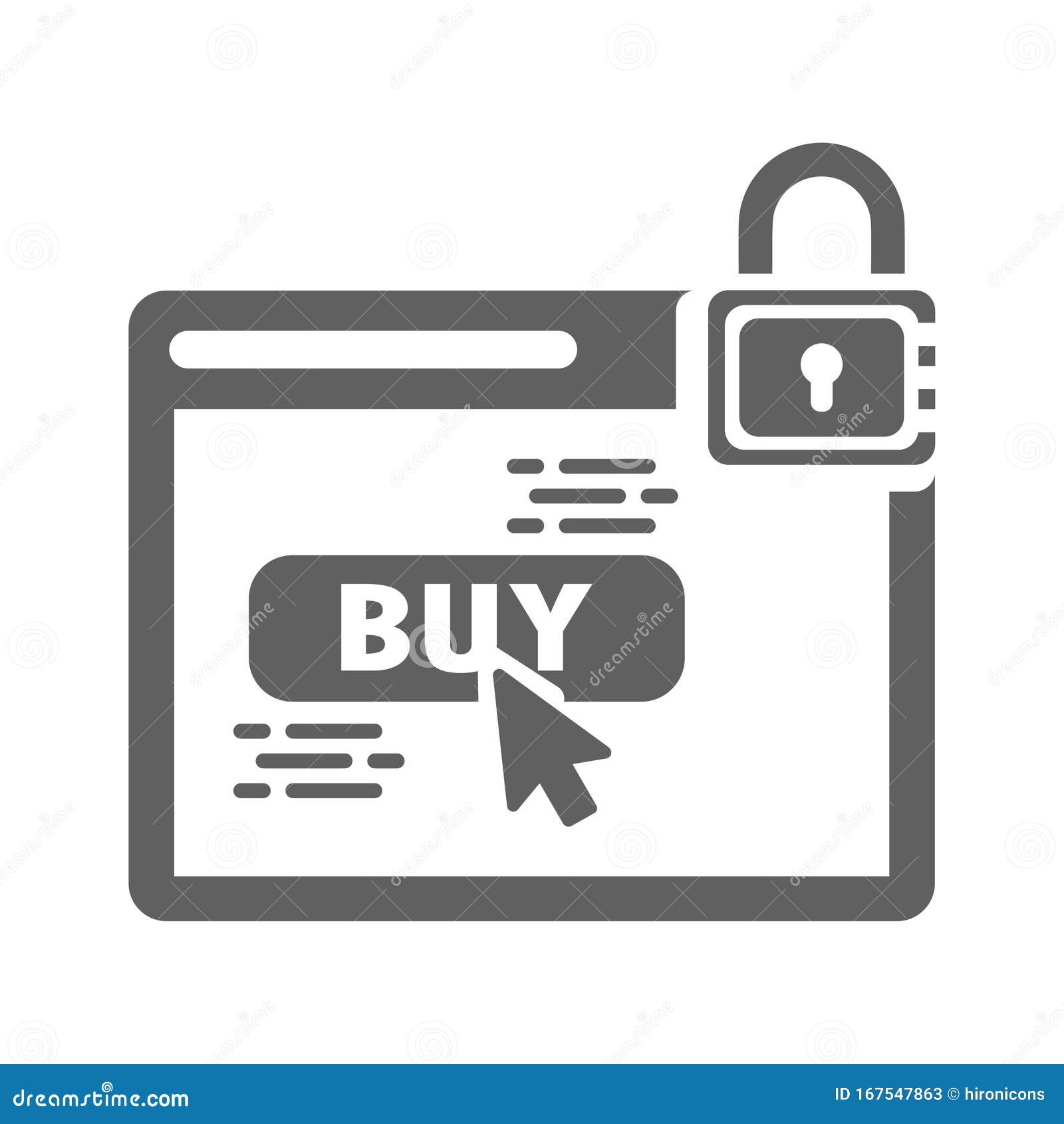 Secure Online Shopping Icon, Purchase, Buying Stock Vector ...