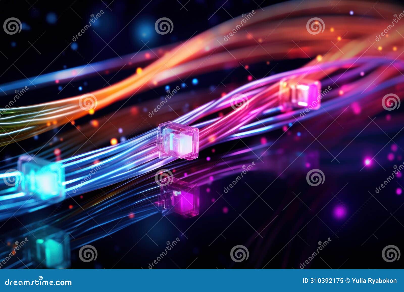 Secure Optic Cable Internet Connection. Generate Ai Stock Image - Image ...