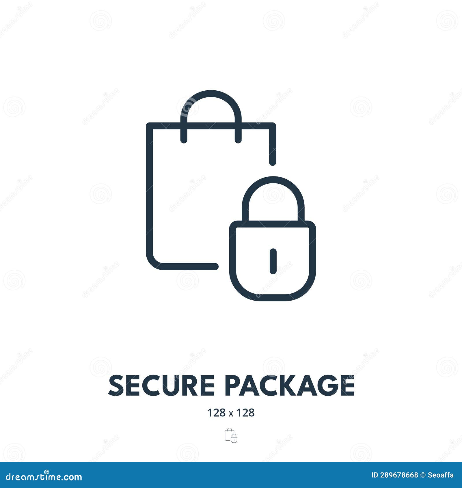 Secure Package Icon. Packaging, Shopping, Delivery. Editable Stroke ...