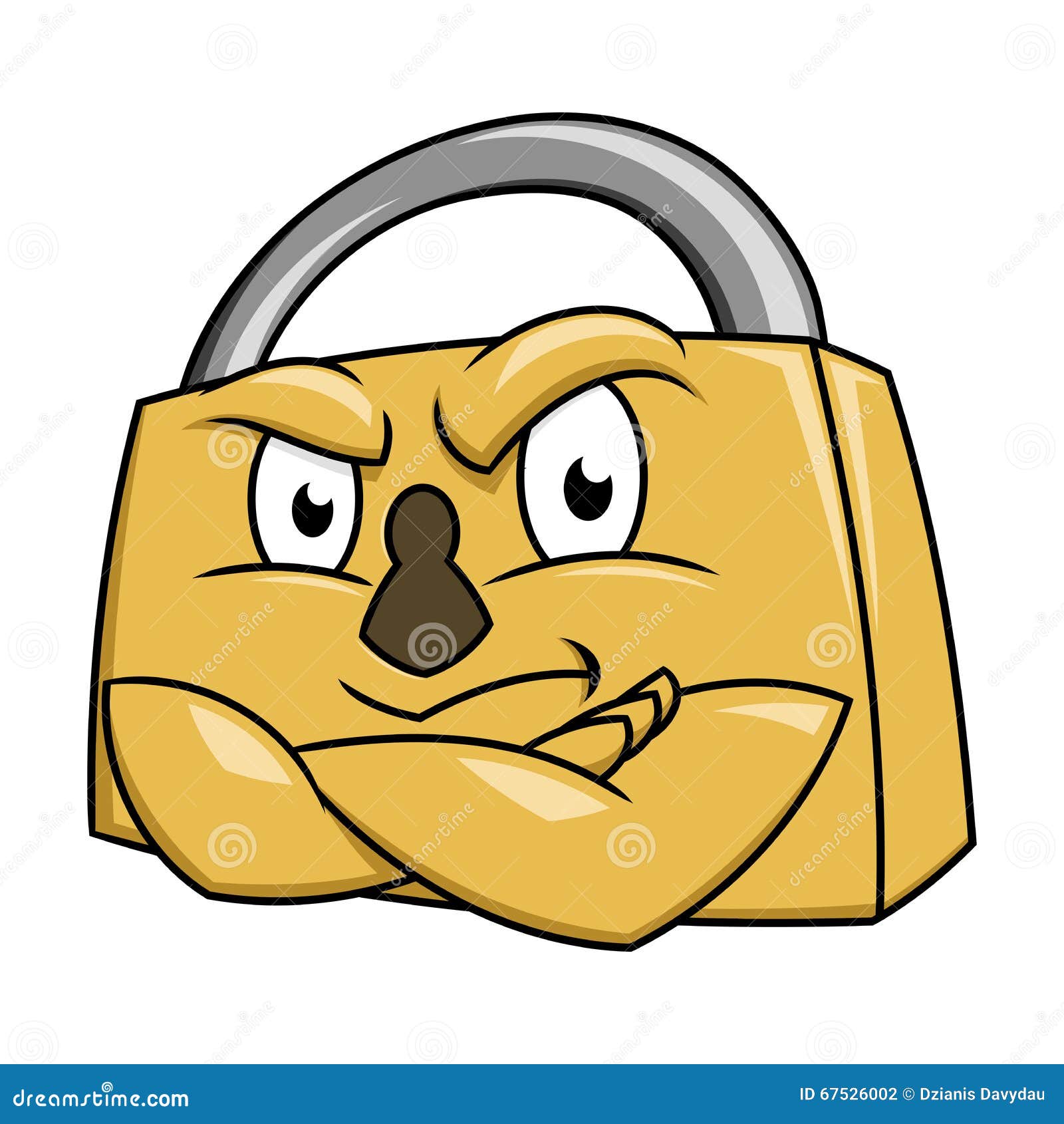 The Assured Strong Lock Cartoon Vector | CartoonDealer.com #11178083