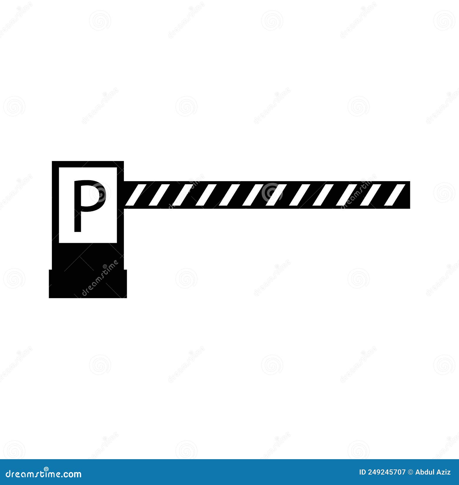 Secure Parking Gate Icon Logo Vector Stock Vector - Illustration of ...