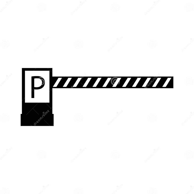 Secure Parking Gate Icon Logo Vector Stock Vector - Illustration of ...