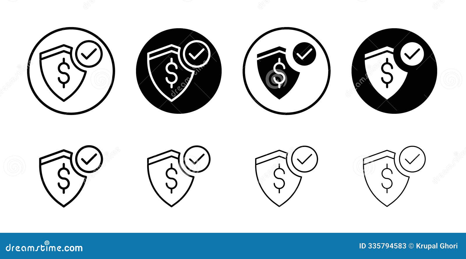 Secure Payment Icon Logo Set Vector Stock Image - Image of currency ...