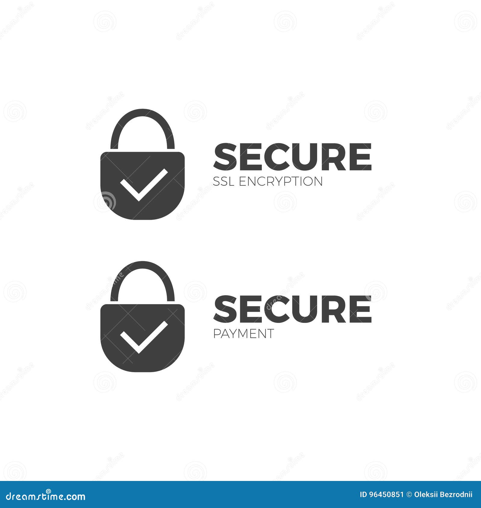 Secure Payment Icon Ssl Encryption Transaction Stock Vector ...