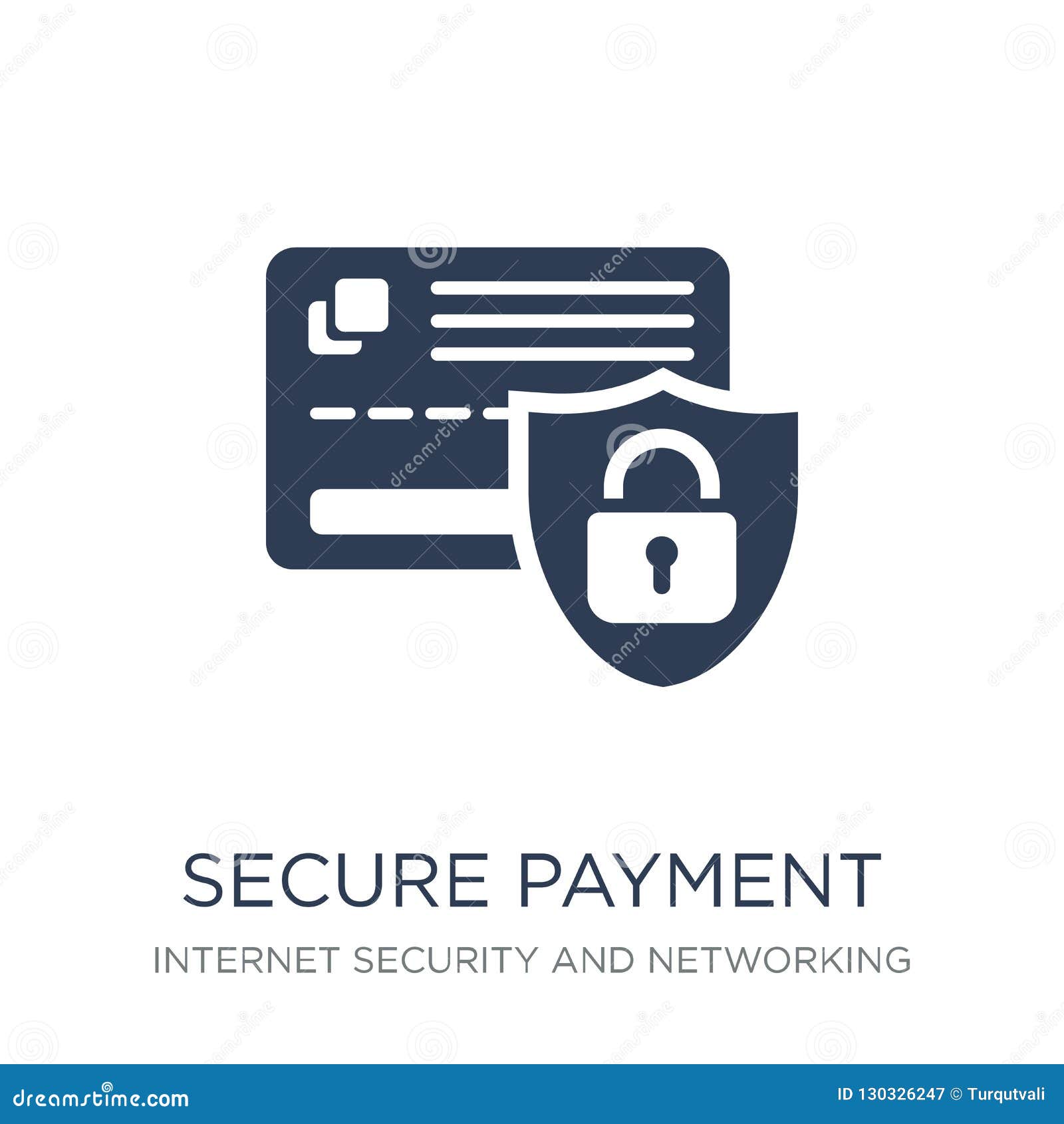 Secure Payment Icon. Trendy Flat Vector Secure Payment Icon on W Stock ...